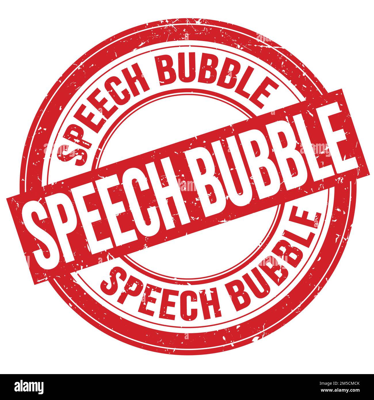 SPEECH BUBBLE text written on red round grungy stamp sign Stock Photo ...