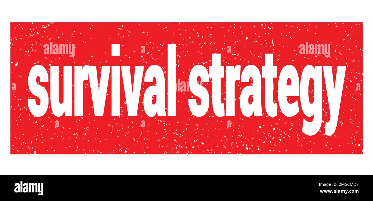 survival strategy text written on red grungy stamp sign Stock Photo - Alamy