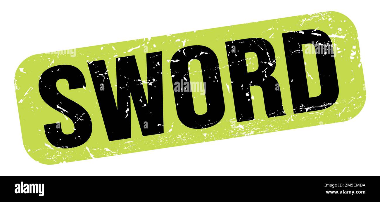 SWORD text written on green-black grungy stamp sign Stock Photo - Alamy