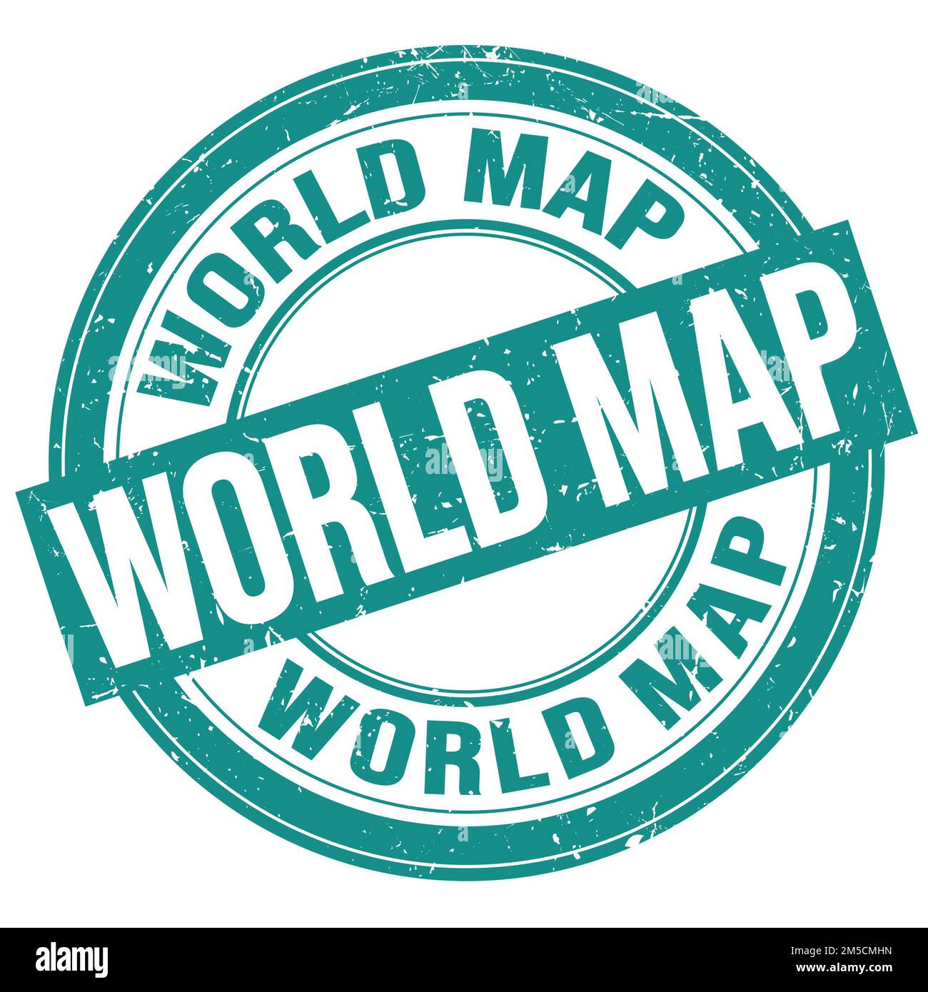 WORLD MAP text written on blue round grungy stamp sign Stock Photo - Alamy