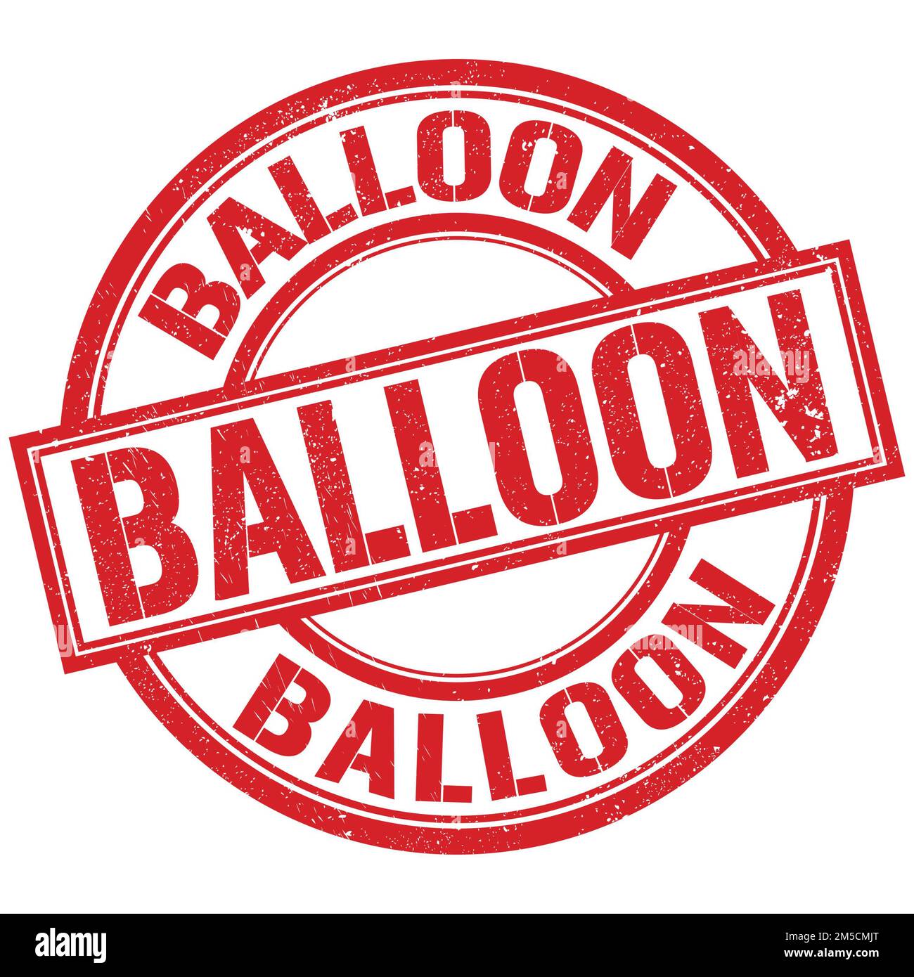 BALLOON text written word on red round stamp sign Stock Photo - Alamy