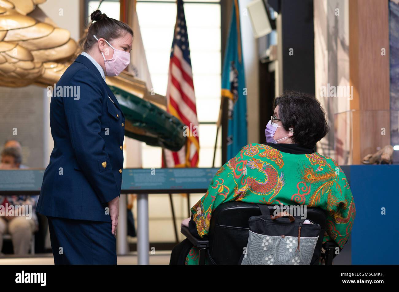 Jen Gaudio interacts with family, friends and staff of the U.S. Coast ...