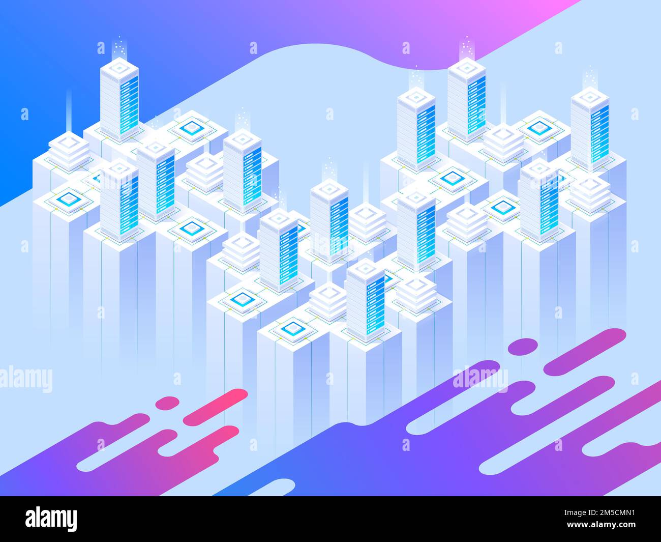 Hosting services, data center, server server room, template of page on ...