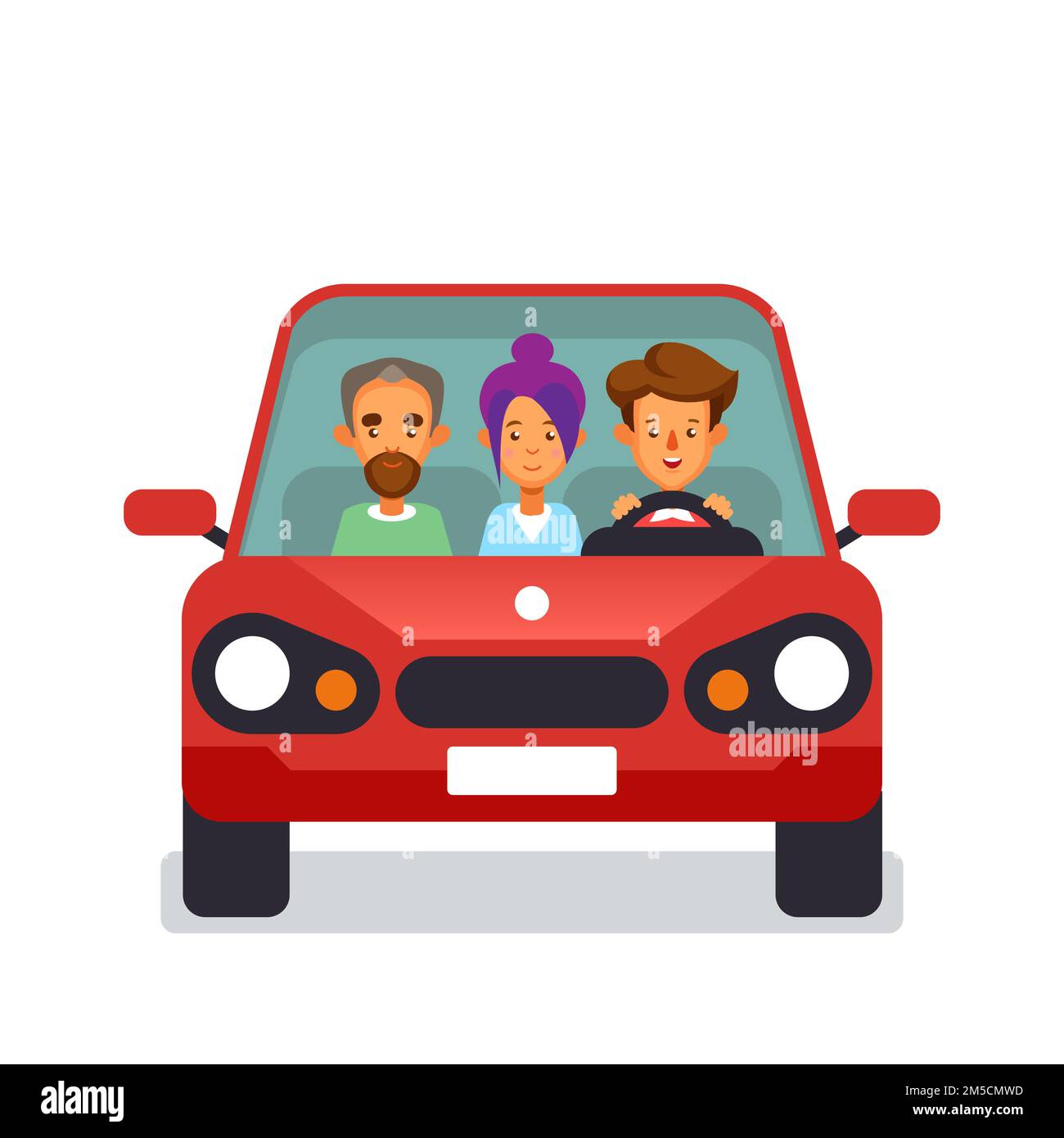 Car sharing icon with flat characters Vector illustration Stock Vector ...