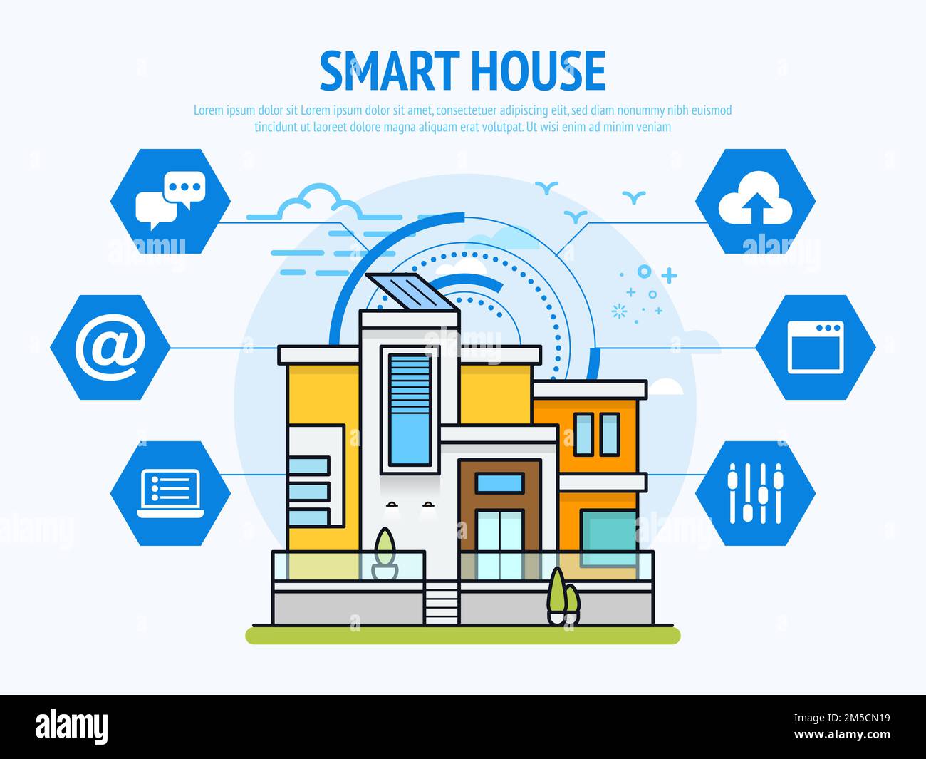 Smart house infographics Cut Out Stock Images & Pictures - Alamy