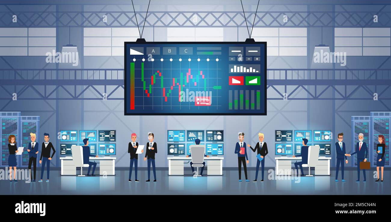 Forex Stock Exchange Graph Global Business Concept. Successful team ...