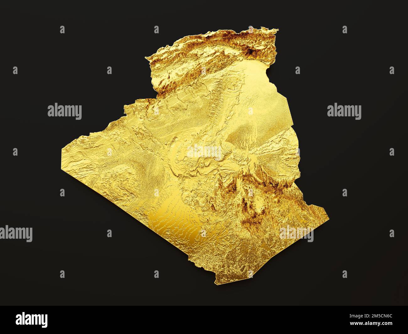 Algeria relief map hi-res stock photography and images - Alamy