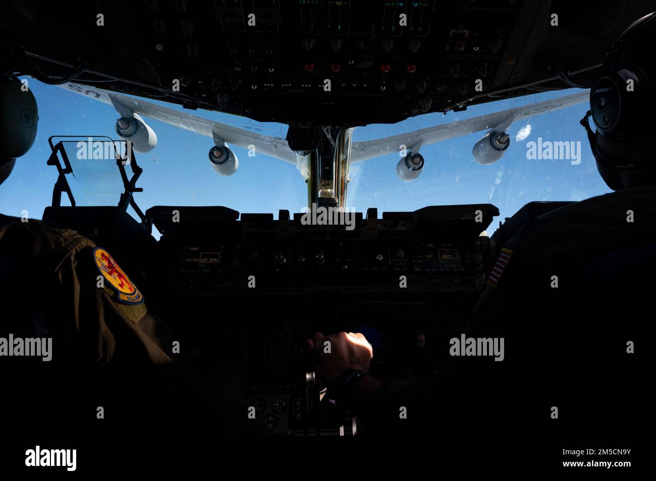 U.S. Air Force Lt. Col. Nathaniel Batts, left, 16th Airlift Squadron ...