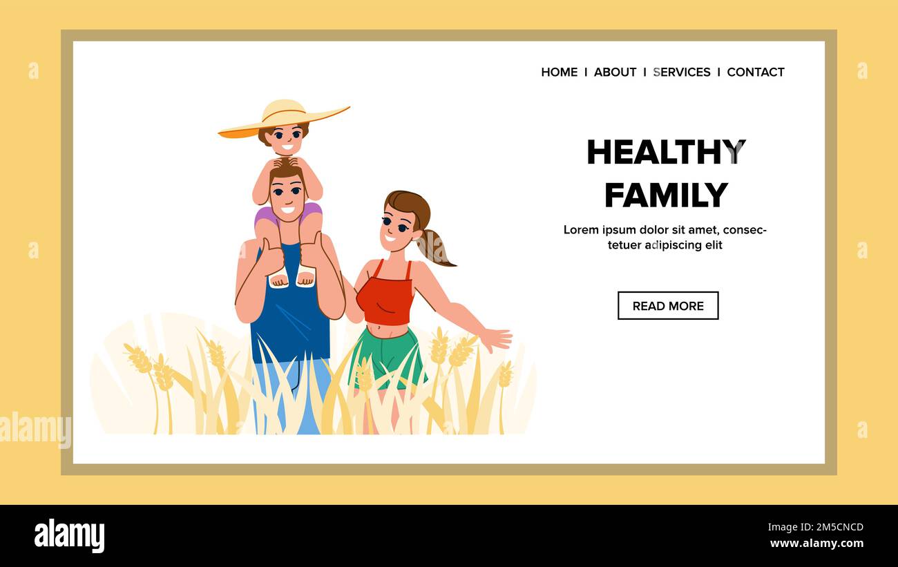 healthy family vector Stock Vector Image & Art - Alamy
