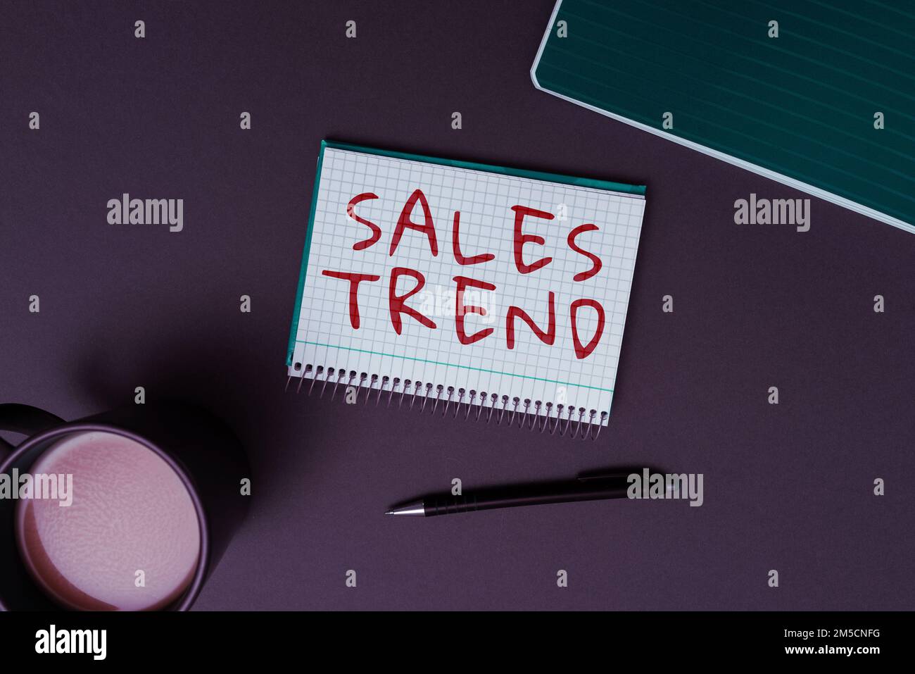 Conceptual caption Sales Trend. Word for Composite data of a company's ...
