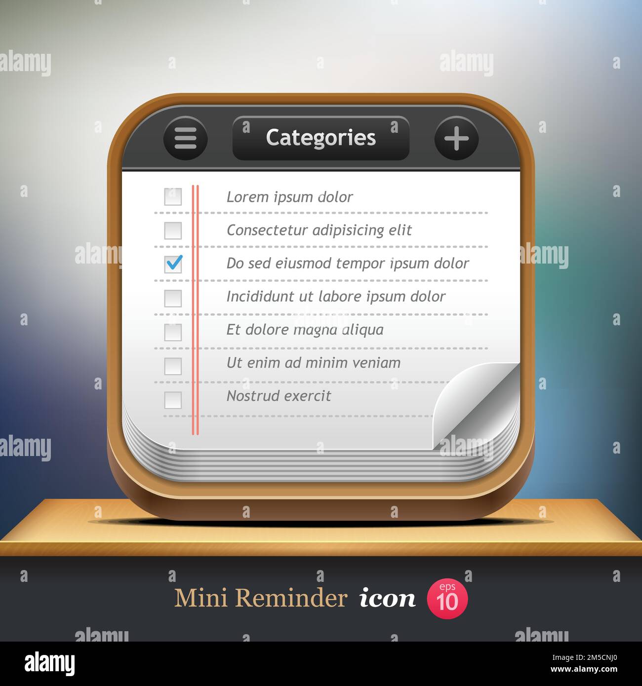 Check list. Mini reminder icon for web or mobile applications. Eps 10 ...