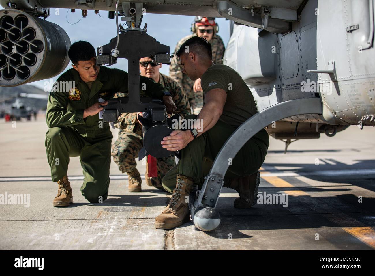 U.S. Marines with Marine Light Attack Helicopter Squadron 267, Marine ...
