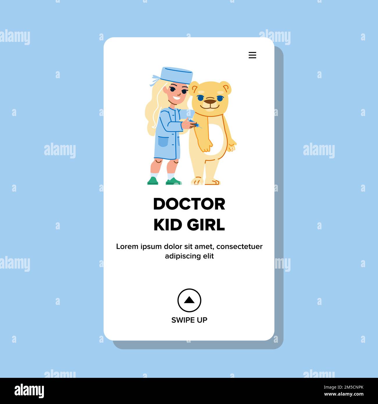 doctor kid girl vector Stock Vector Image & Art - Alamy
