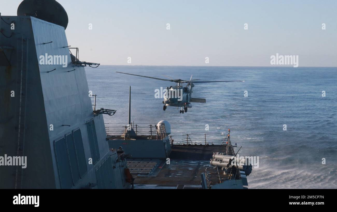 220302-N-SP805-7090 NORTH SEA (March 2, 2022) - An MH-60R Sea Hawk ...