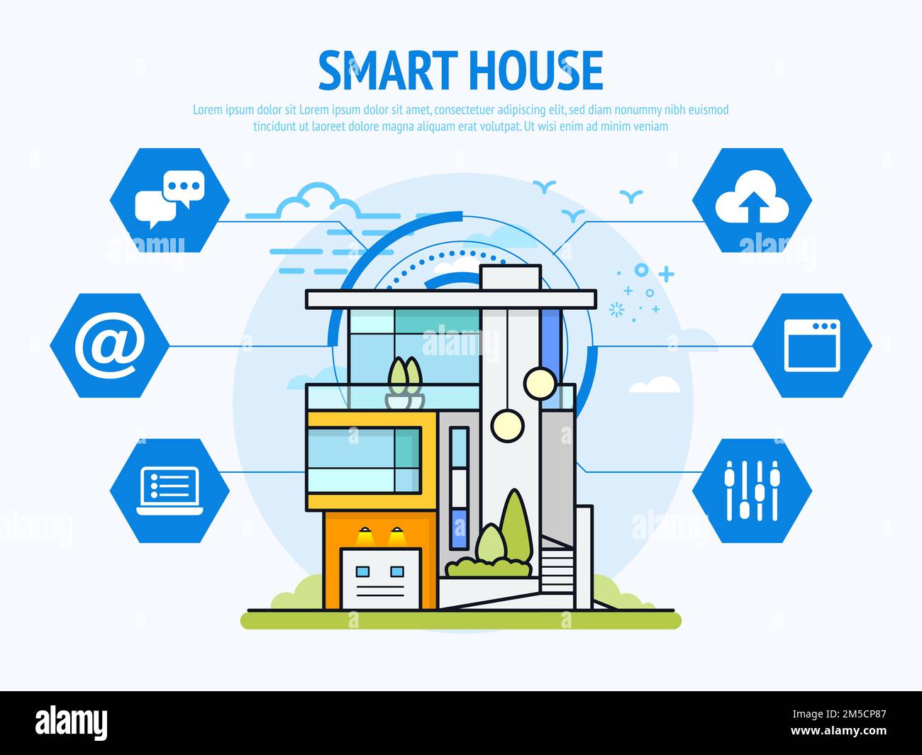 Smart house infographics Cut Out Stock Images & Pictures - Alamy