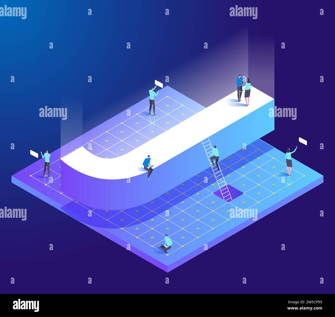 3d isometric square letters hi-res stock photography and images - Alamy