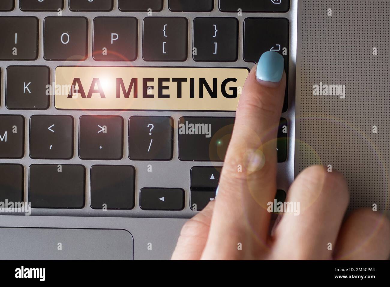 Conceptual caption Aa Meeting. Business overview gathering of alcohol ...