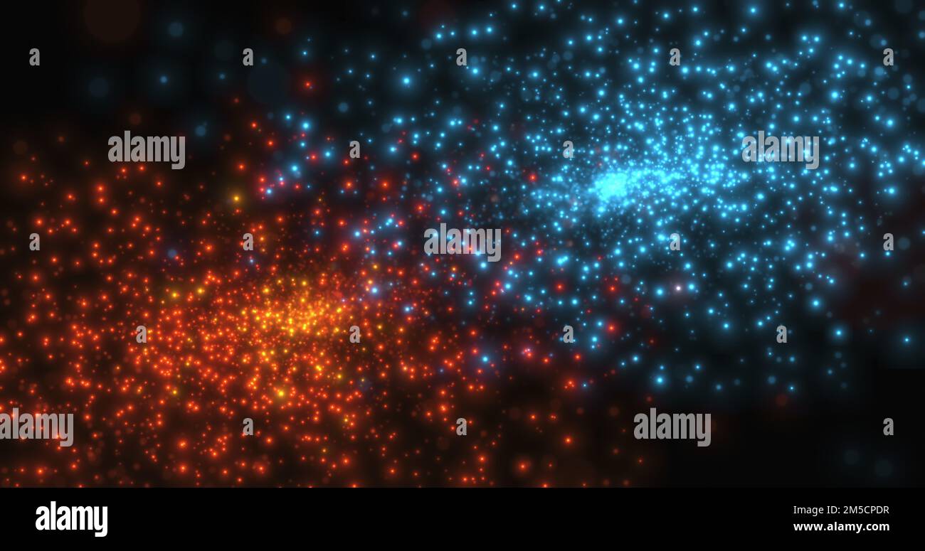 Abstract flight through interconnected star clusters. Two tangles with ...