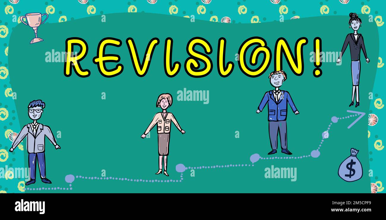 Inspiration showing sign Revision. Word Written on action of revising ...