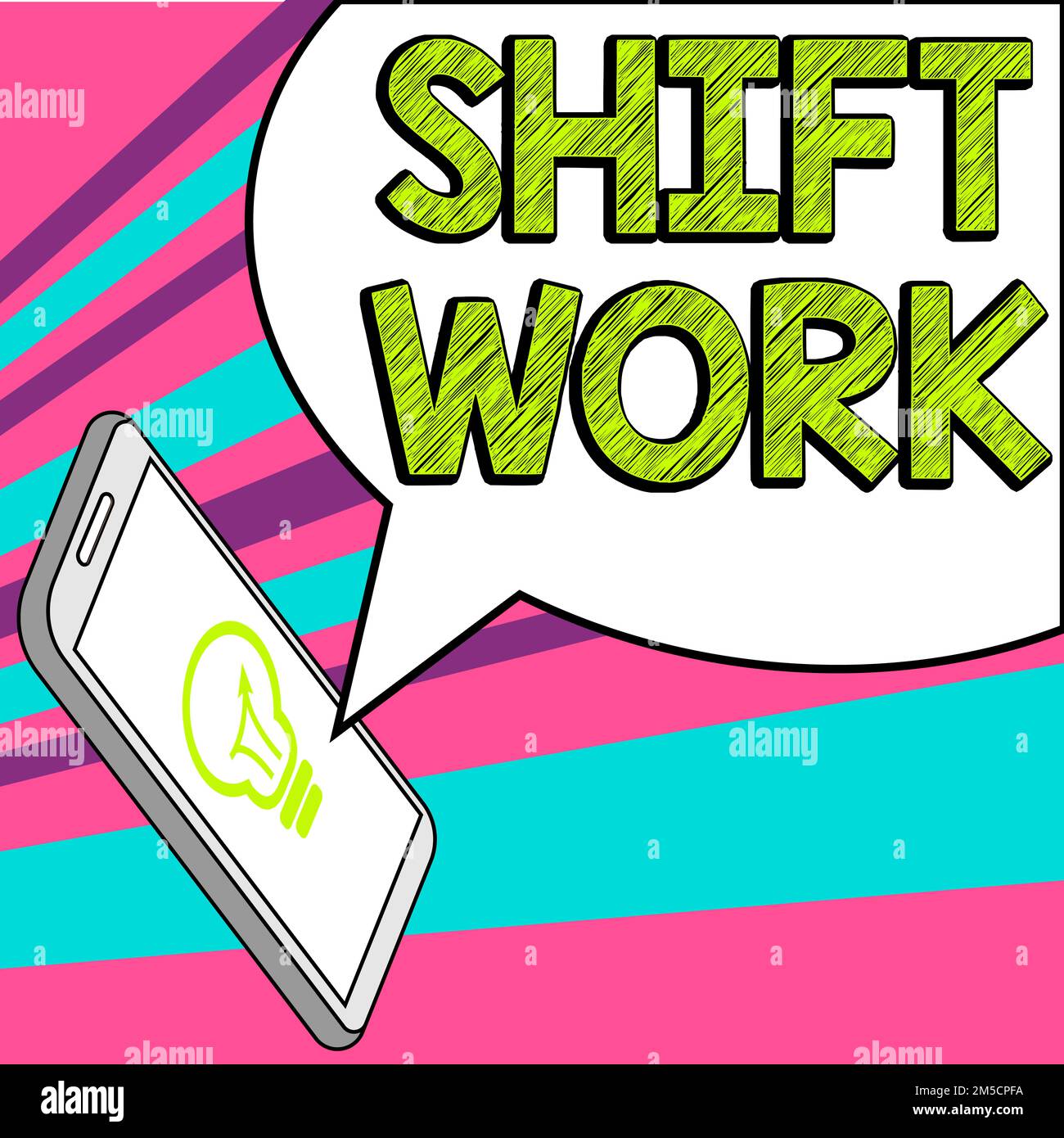 Handwriting text Shift Work. Business approach work comprising periods ...