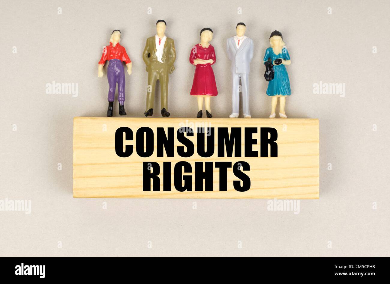 Business concept. On the block with the inscription - CONSUMER RIGHTS ...