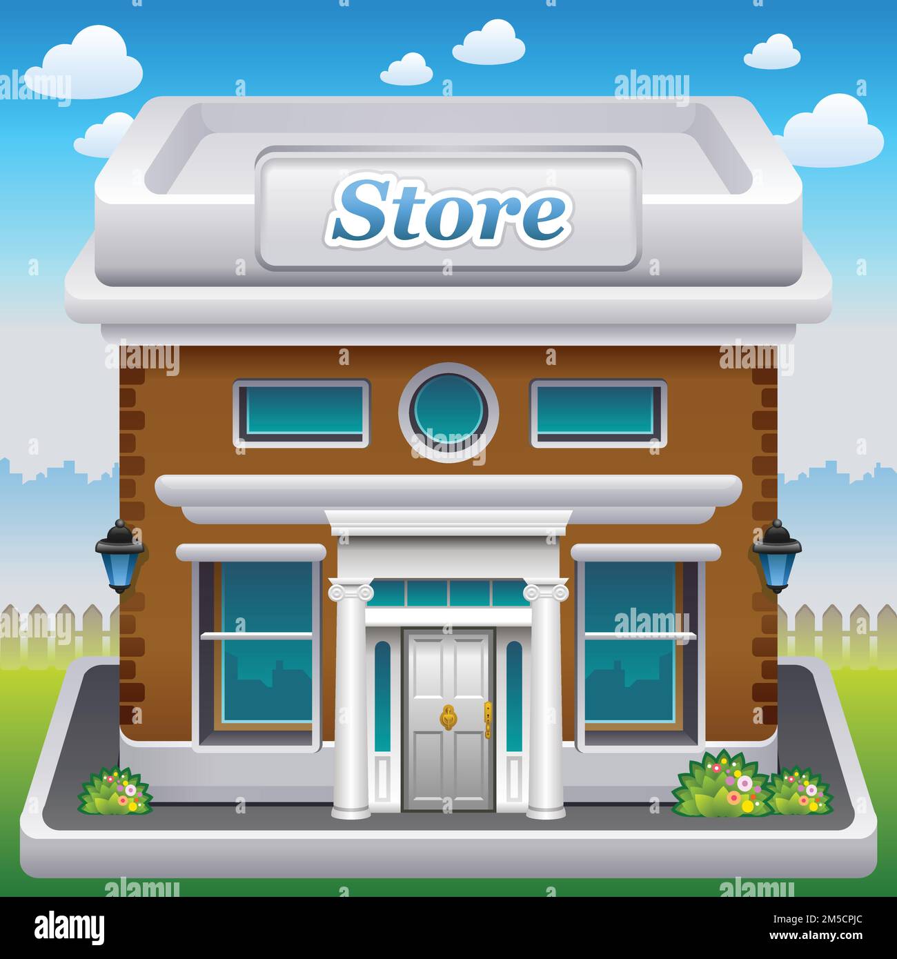 Glass store front sign Stock Vector Images - Alamy