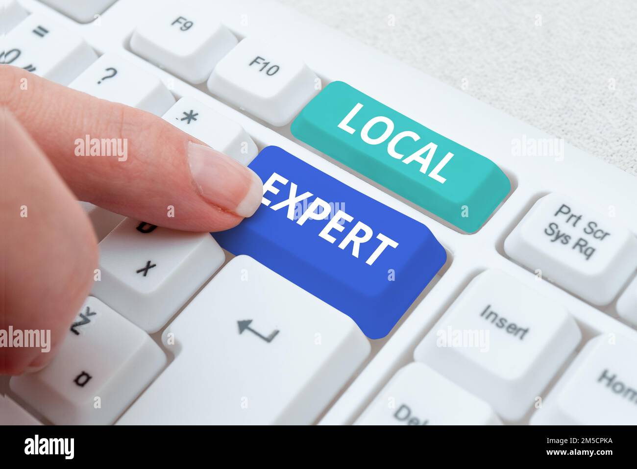 Hand writing sign Local Expert. Business approach offers expertise and ...