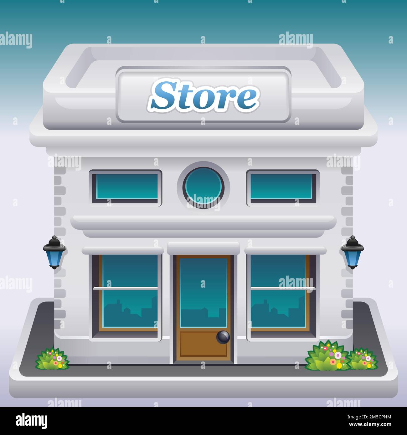 Gift store window Stock Vector Images - Alamy