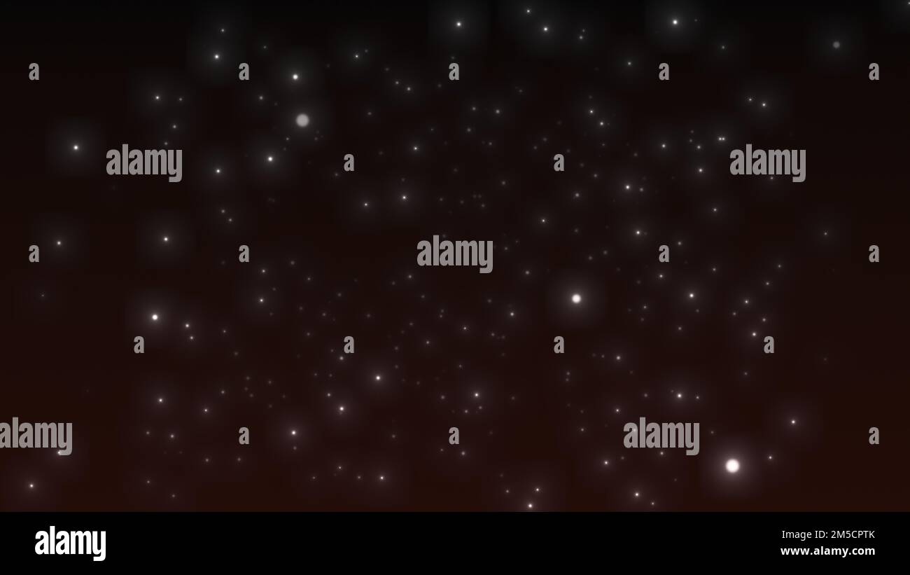 Sparkling moving particles. Particles from bokeh on a dark red ...