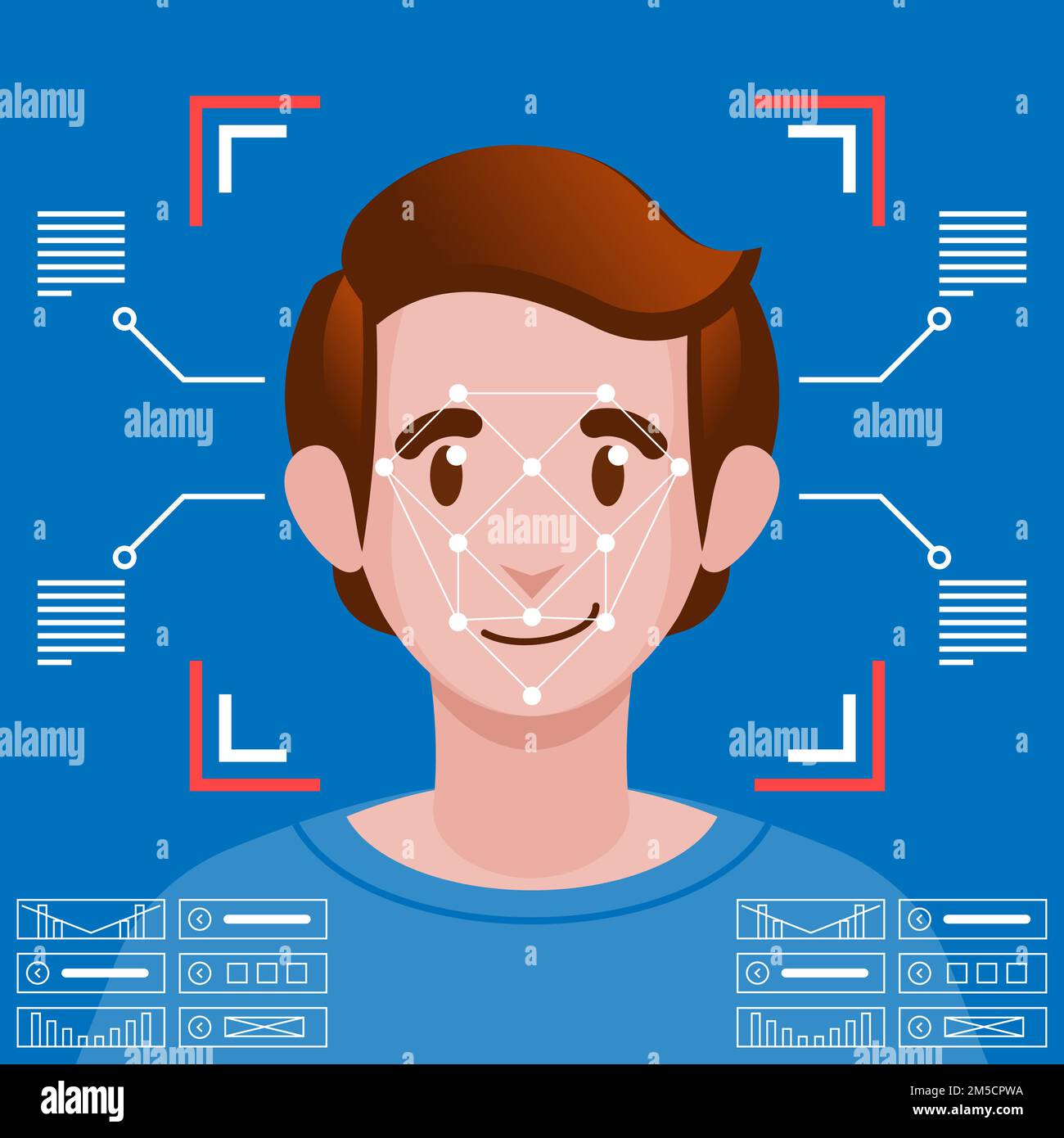 Face Identification Facial Recognition System concept Stock Vector ... Face Identification Facial Recognition System concept Stock Vector ...