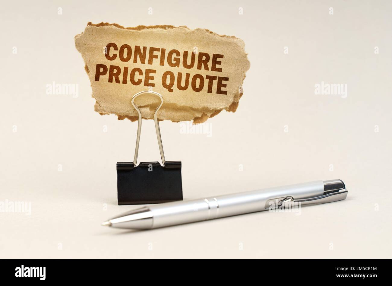 Industry and business concept. Next to the handle is an office clip ...