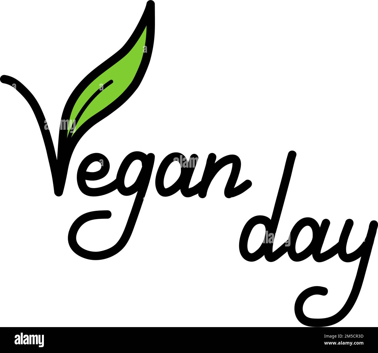 Vegan handdrawn text green vector lettering illustration. Calligraphy ...