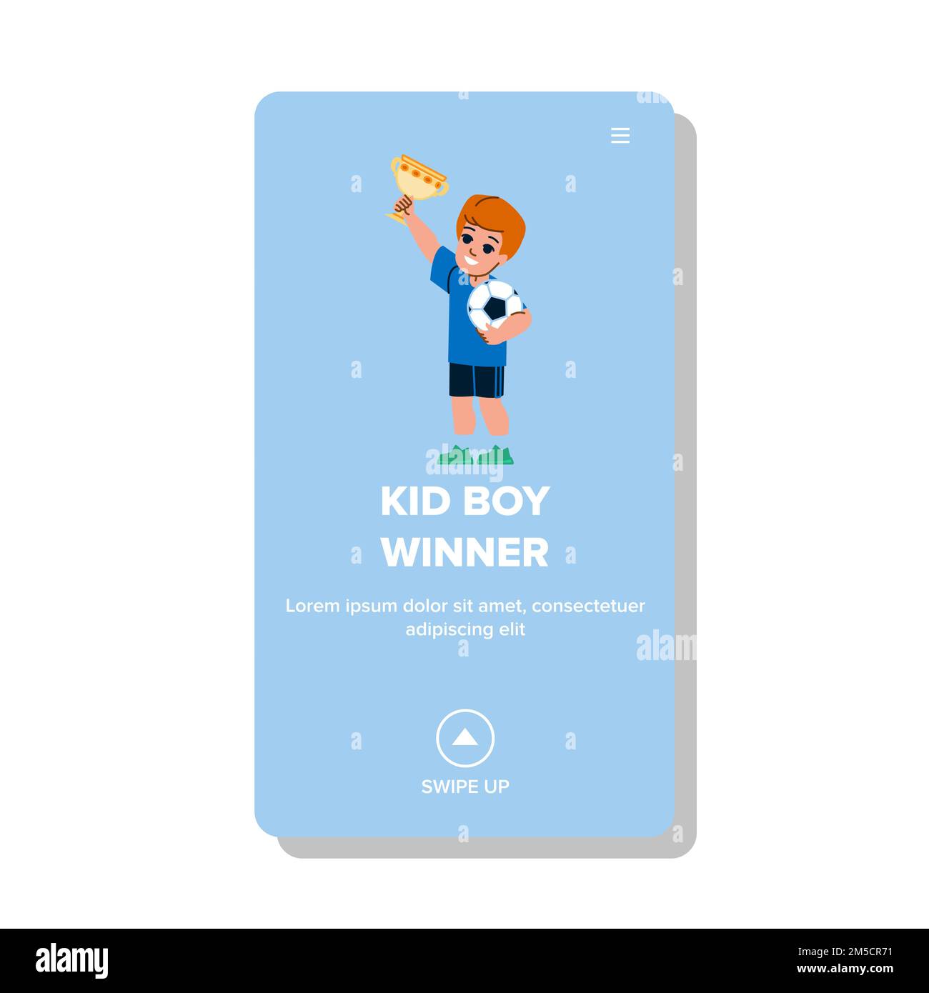 kid boy winner vector Stock Vector Image & Art - Alamy