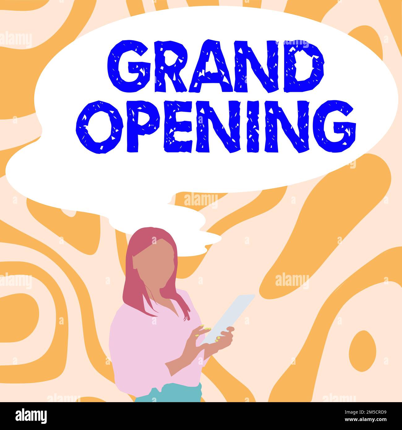 Conceptual caption Grand Opening. Concept meaning Ribbon Cutting New ...