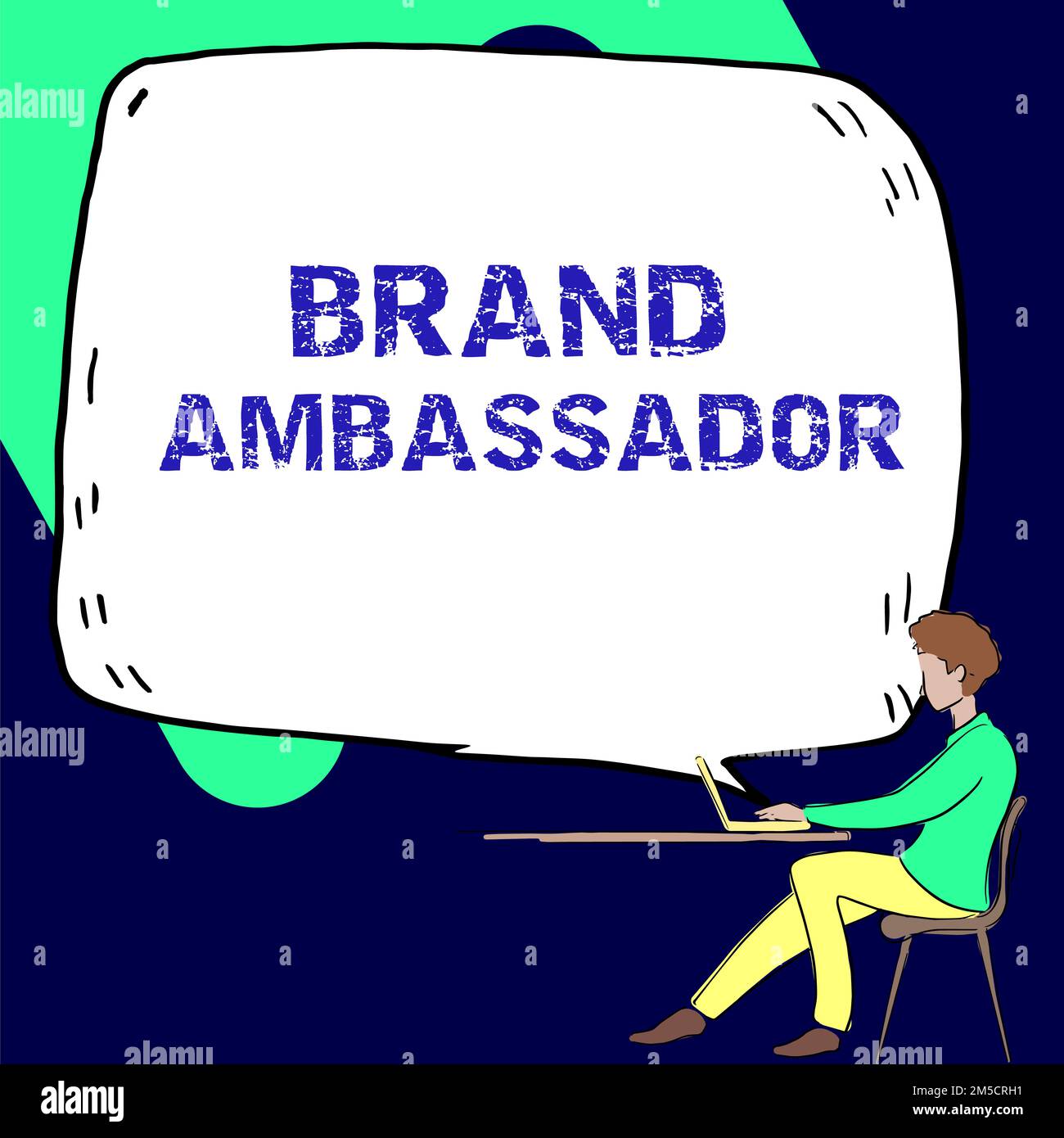Text sign showing Brand Ambassador. Concept meaning agent accredited as ...