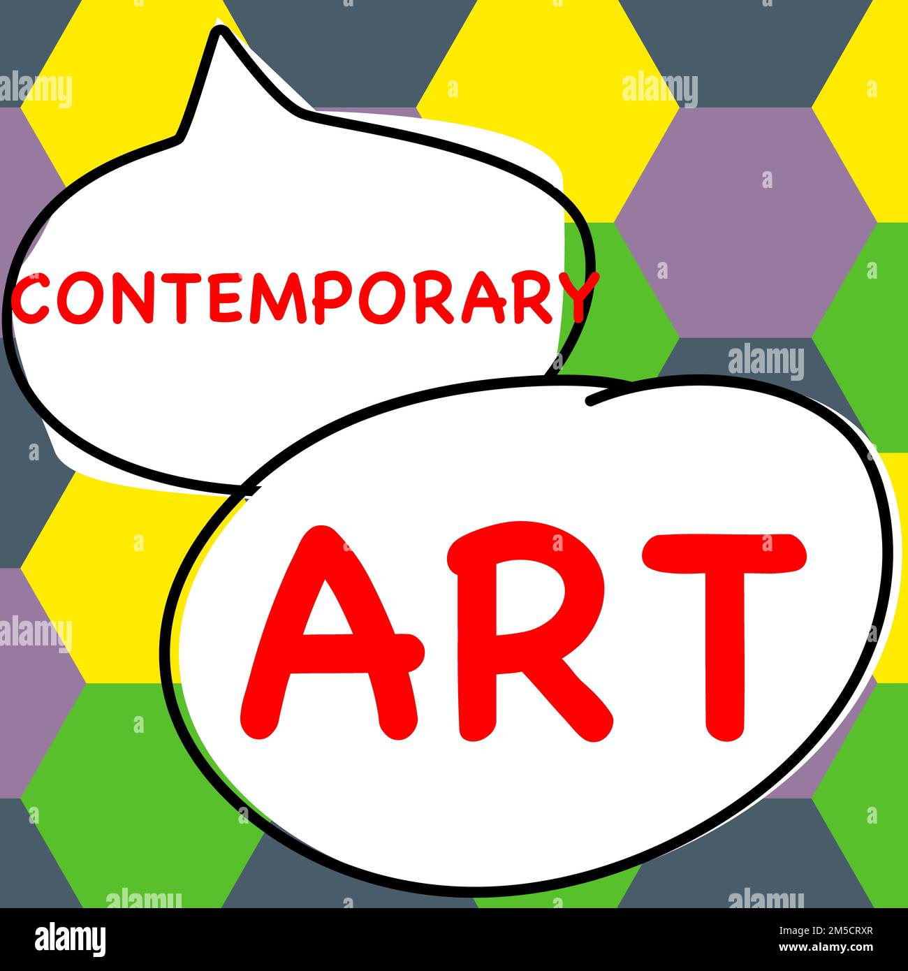 Text showing inspiration Contemporary Art. Internet Concept made today ...
