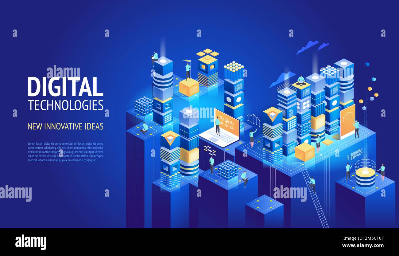 Website designs. New innovative ideas. Digital technologies. Vector ...