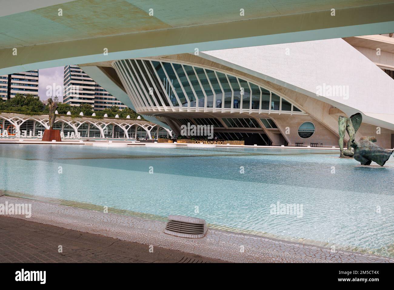 View of the Exterior Structure of the City of Arts and Sciences and the ...