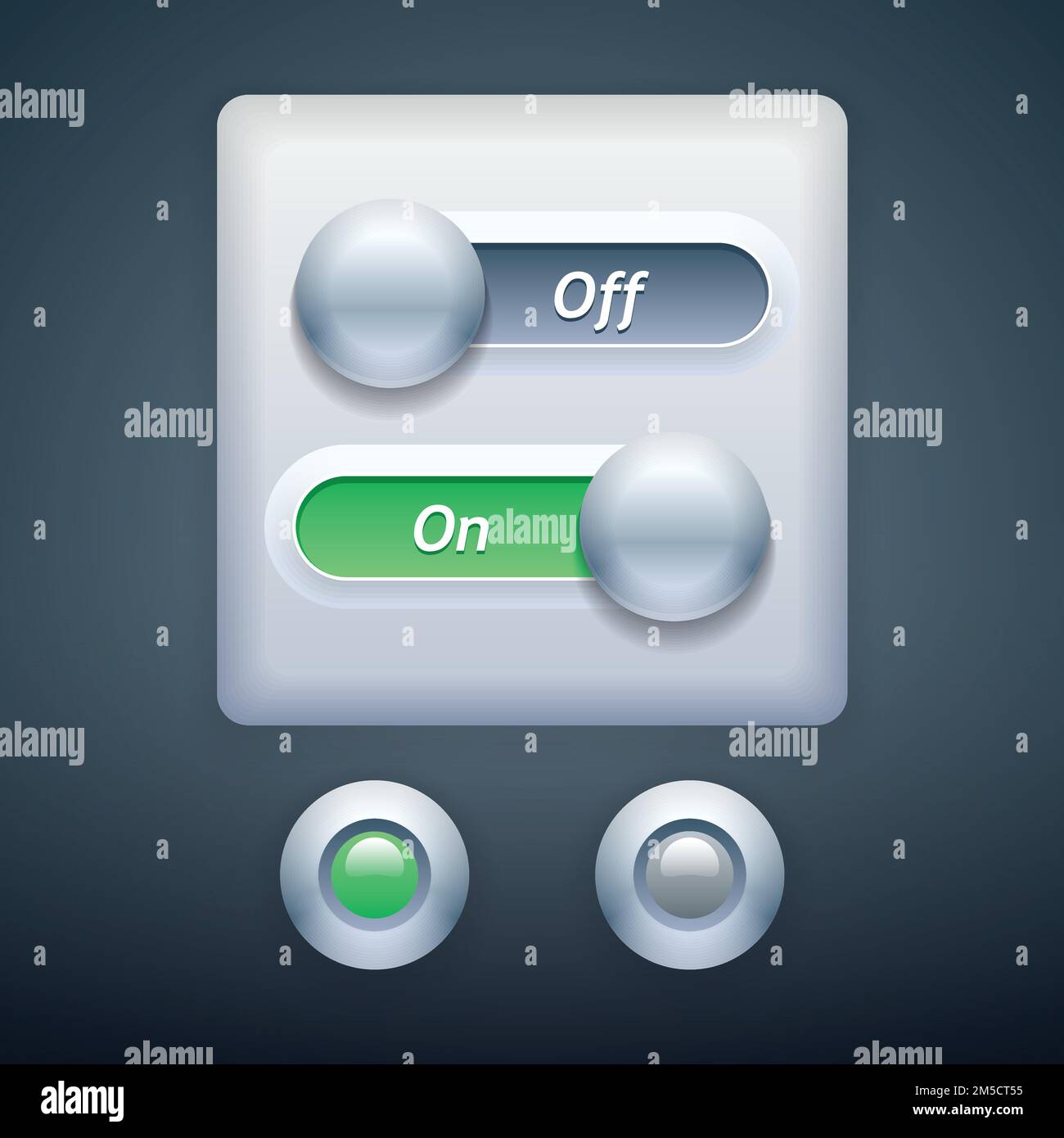 On/Off sliders vector illustration with transparent effect. Eps10 Stock ...