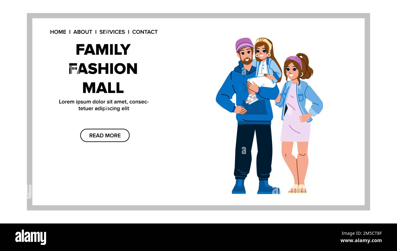 family fashion mall vector Stock Vector Image & Art - Alamy
