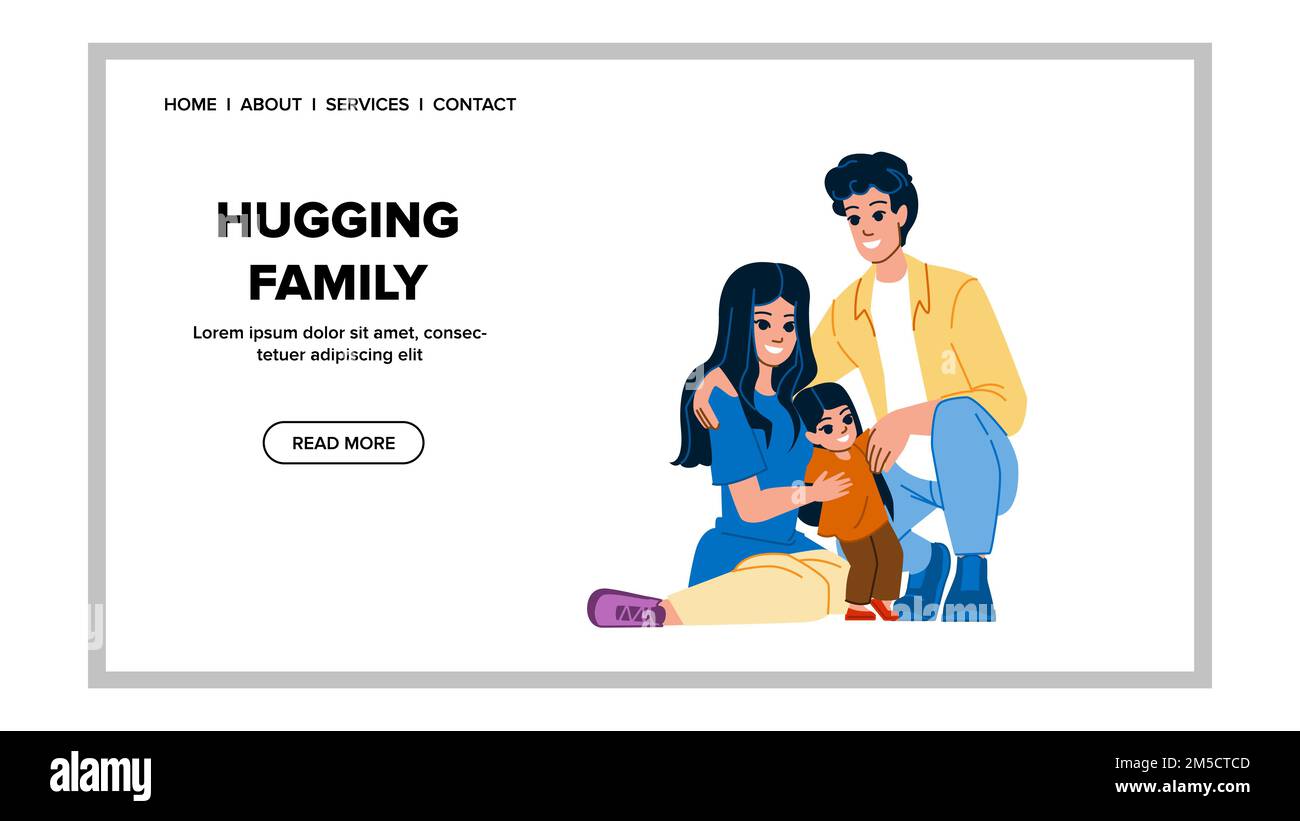 hugging family vector Stock Vector Image & Art - Alamy