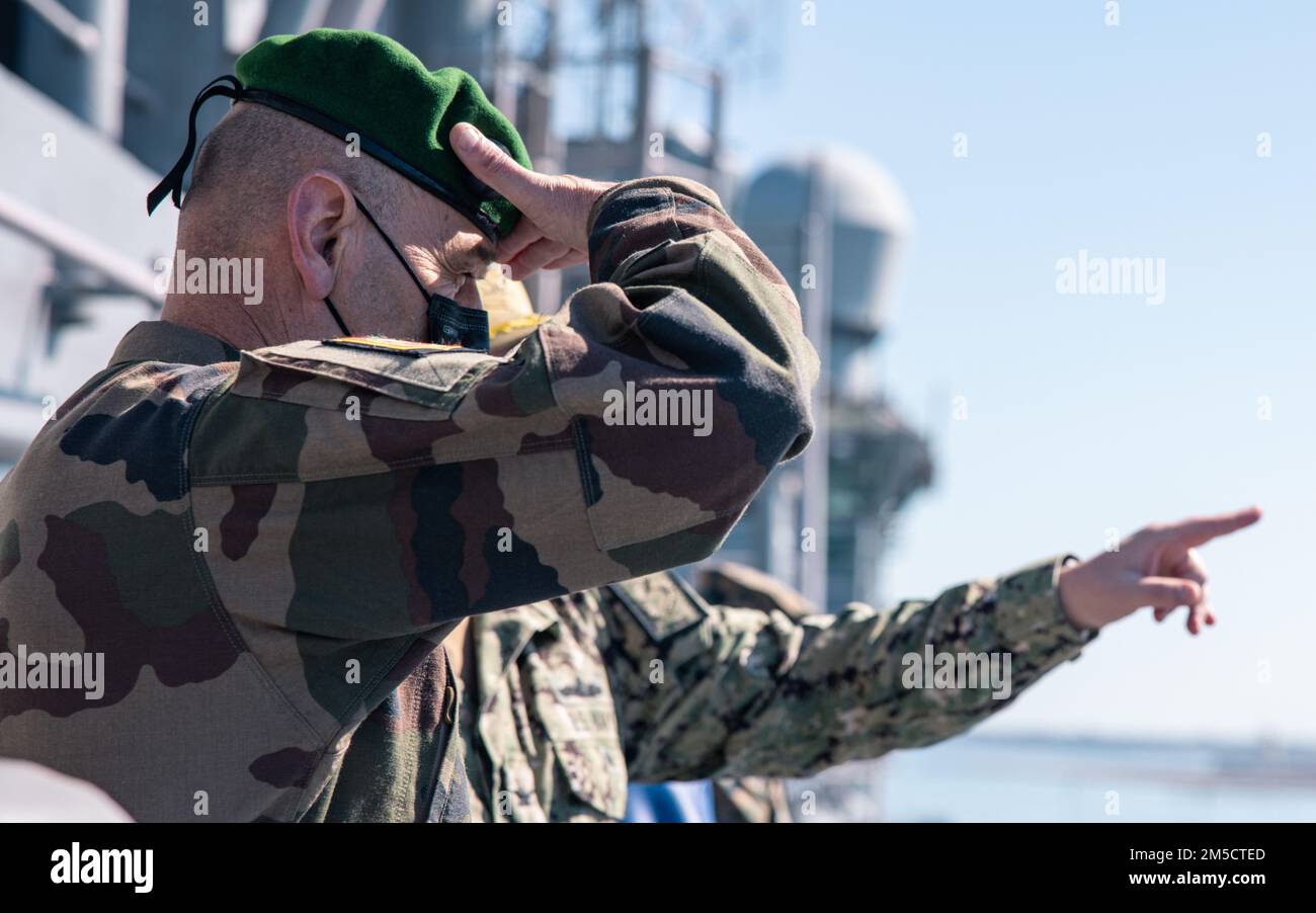 French Army Brig. Gen. Eric Ozanne, 6th Light Armored Brigade (LAB ...