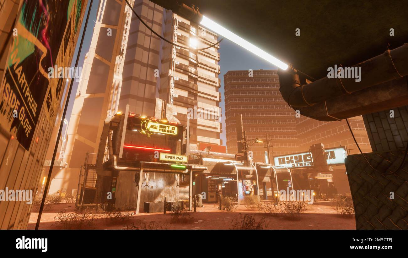 3d render illustration of a virtual world with a natural environment ...