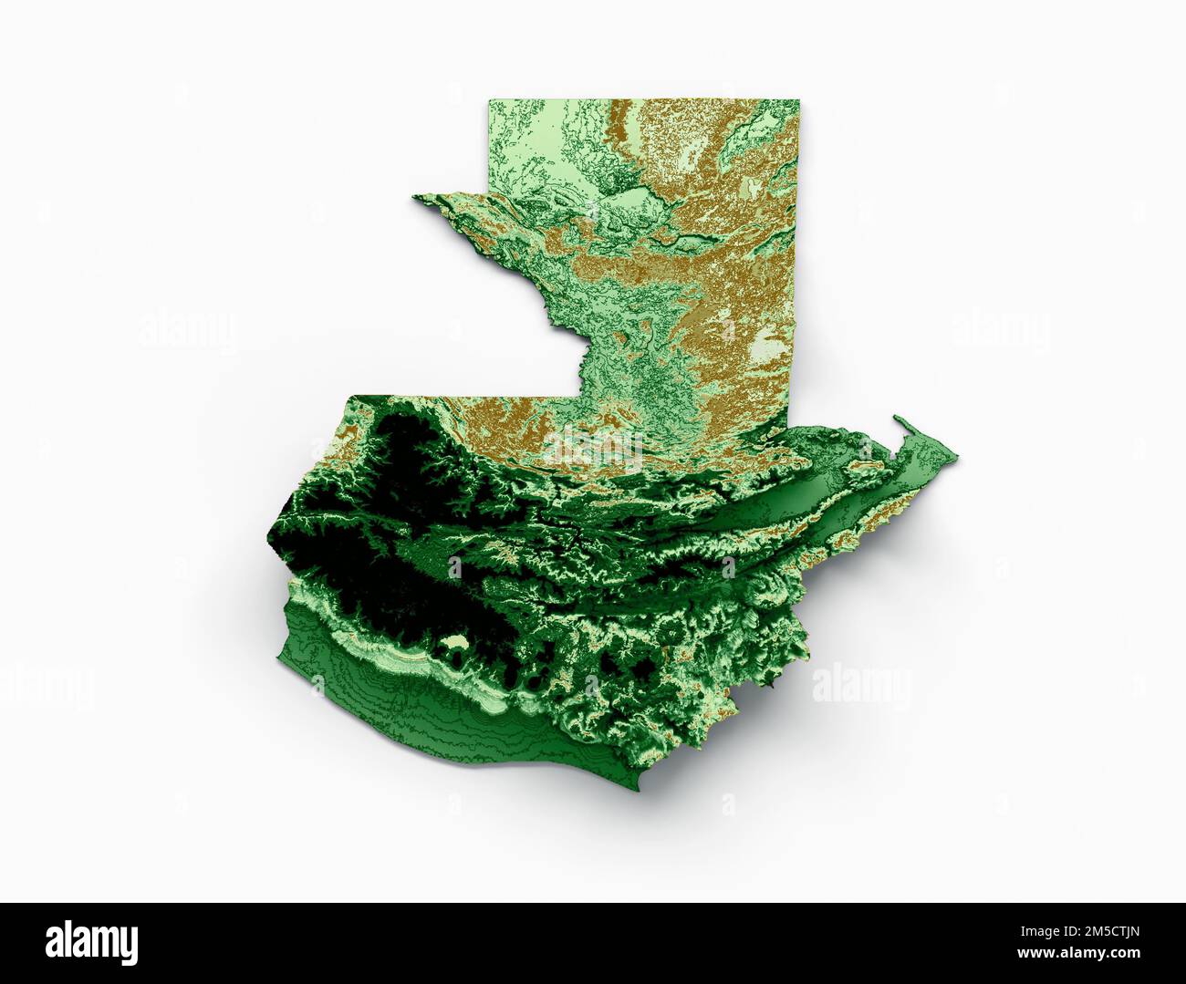 The relief map of guatemala hi-res stock photography and images - Alamy