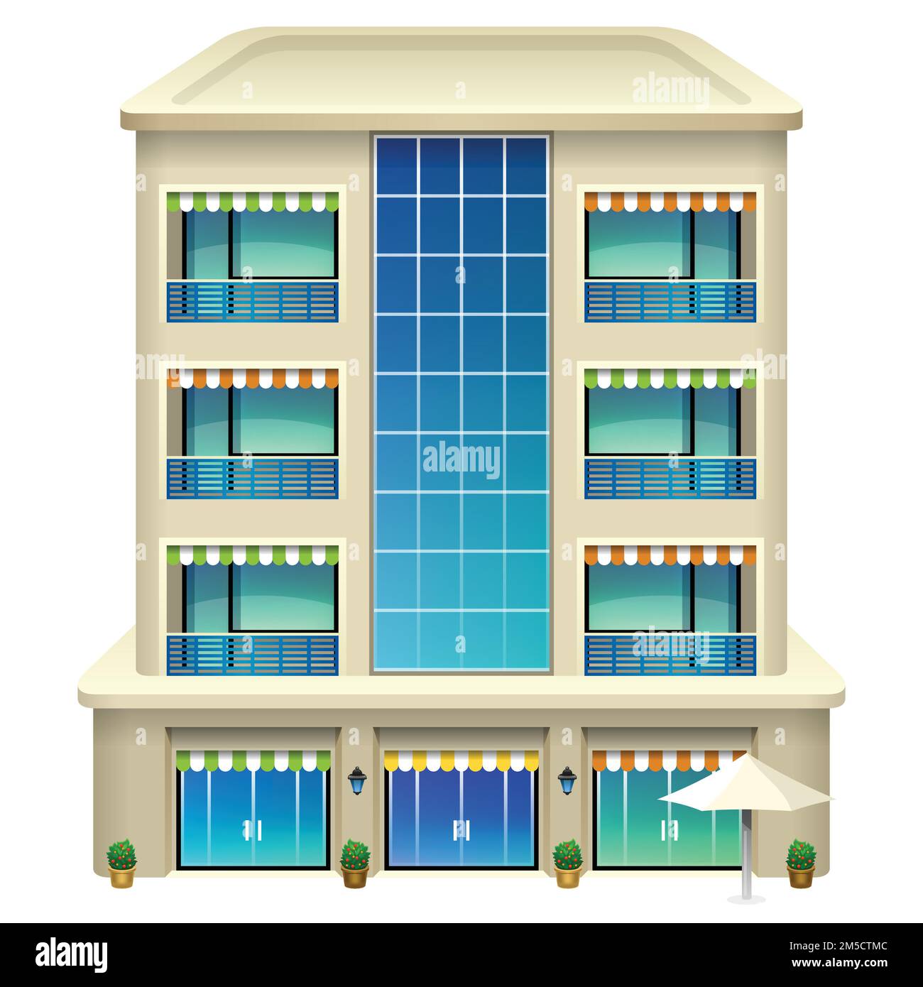 Hotel Building Vector Hotel Vector Illustration Of Interior And