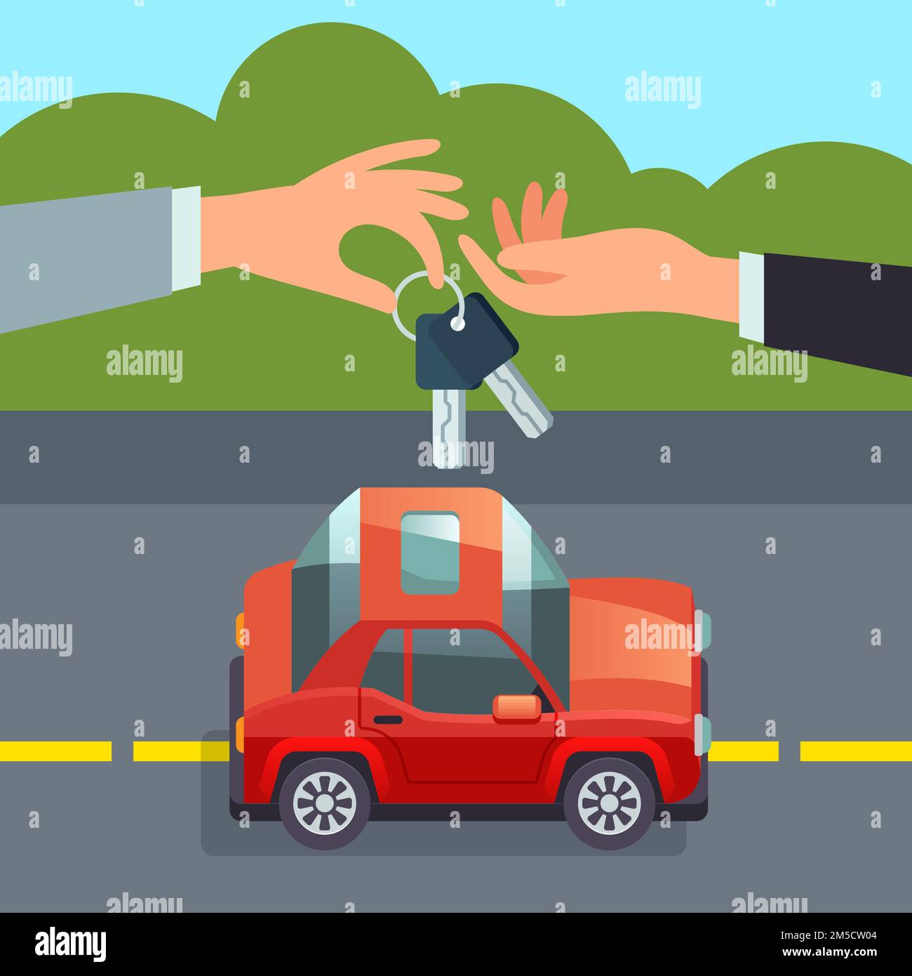 Car sharing concept Hand giving car keys Stock Vector Image & Art - Alamy