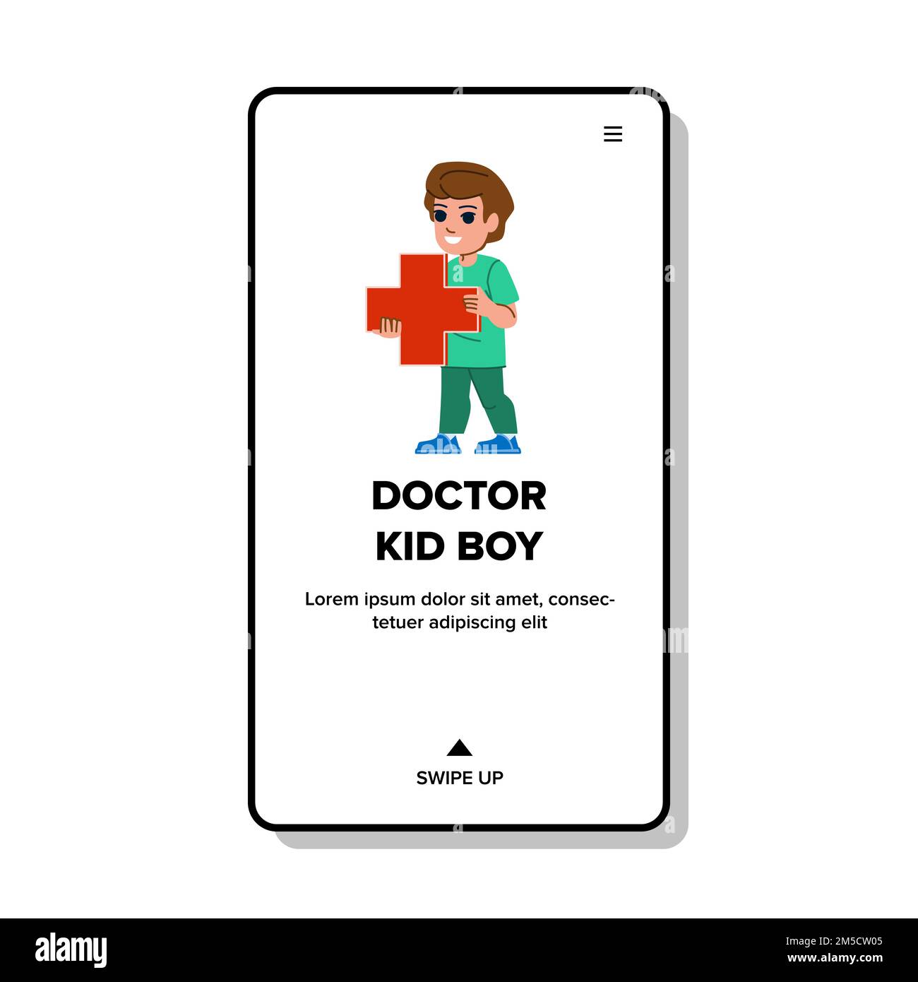 doctor kid boy vector Stock Vector Image & Art - Alamy