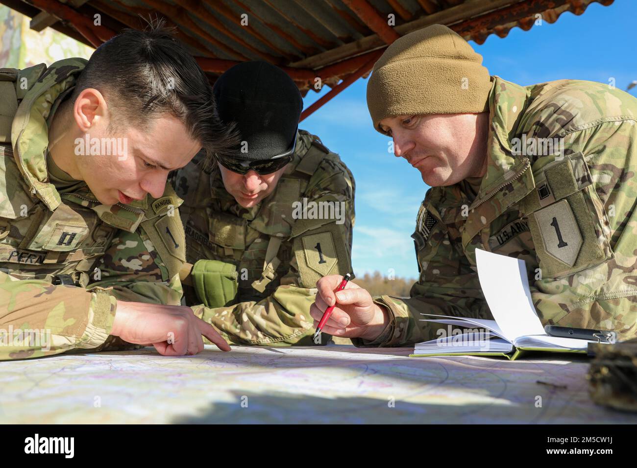 From left, Capt. Jose Pernía, the commander of the Headquarters and ...