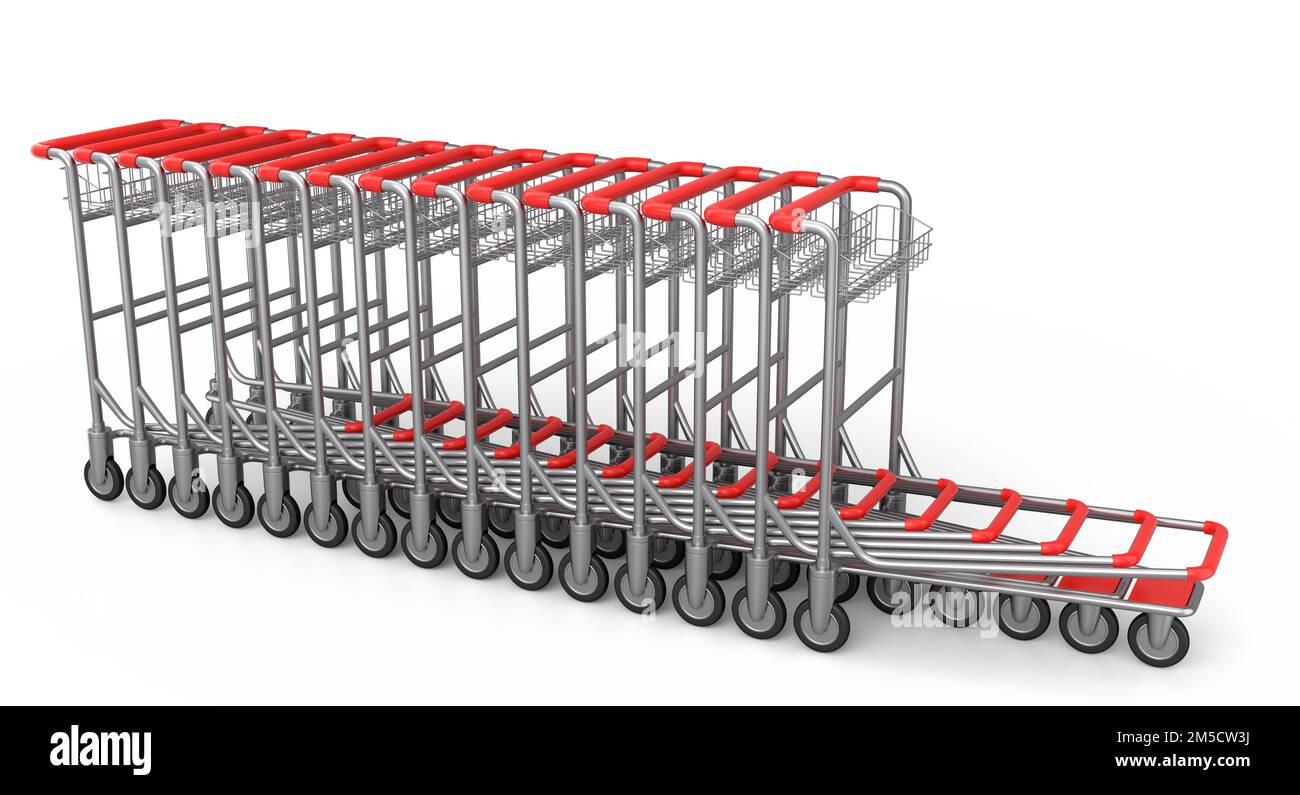 Carts on station Cut Out Stock Images & Pictures - Alamy