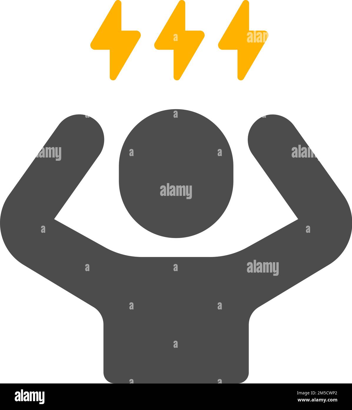 Stressed man icon vector Cut Out Stock Images & Pictures - Alamy